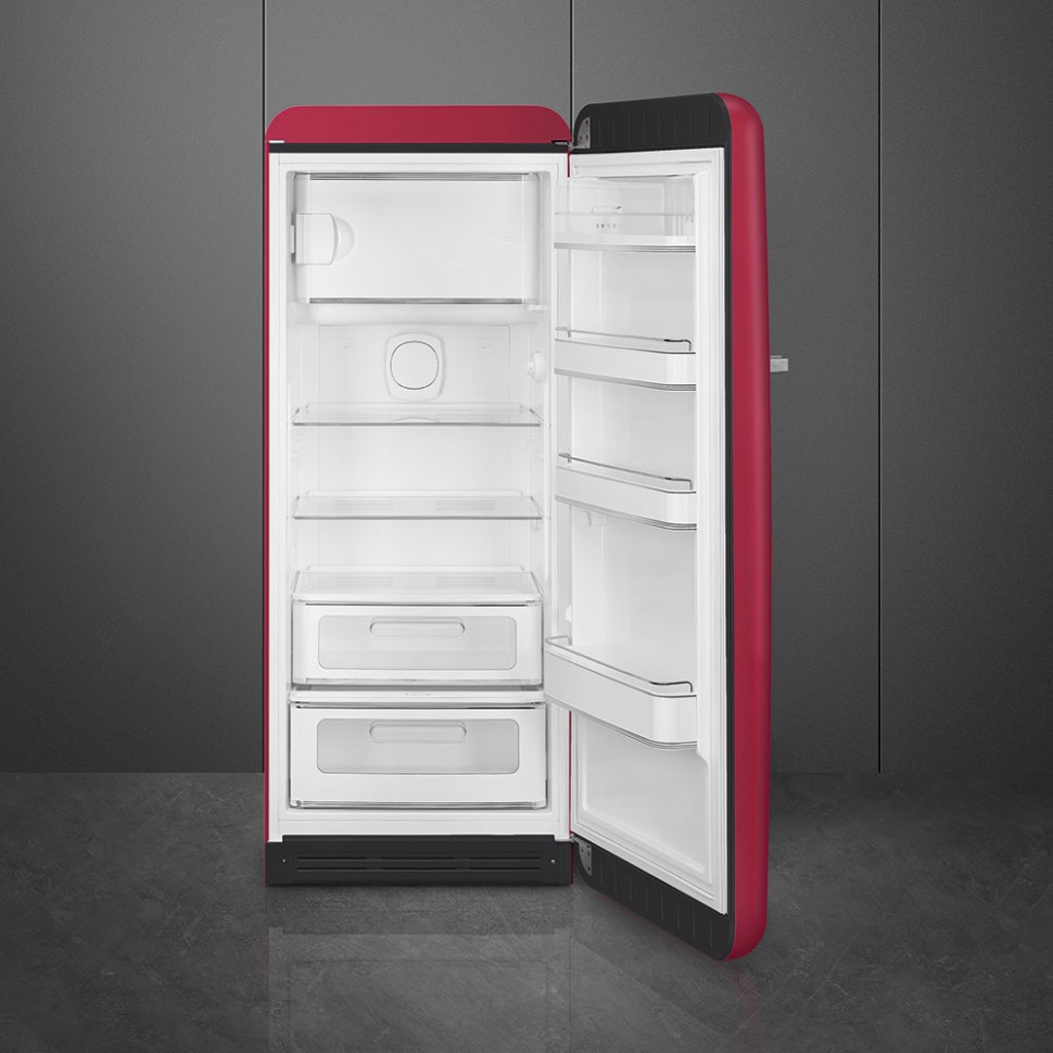 Smeg FAB28RDRB5 однодверный холодильник, 60 см, рубиново-красный ...